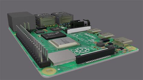 Raspberry Pi 4 3d Model 25 Blend Obj Fbx Unknown Dae Stl Gltf