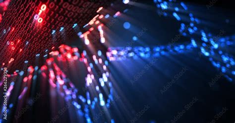 Hacking Red And Blue Digital Binary Code Matrix 01 Background Hacker Dark Web Matrix Digital