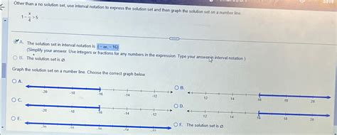 Solved Other Than A No Solution Set Use Interval Notation