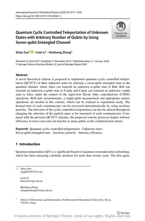 Quantum Cyclic Controlled Teleportation Of Unknown States With