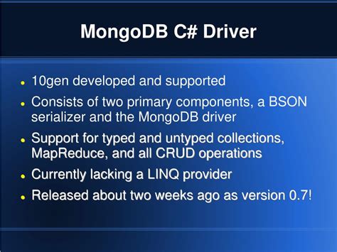 Ppt Code First Net And Mongodb Powerpoint Presentation Free