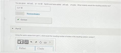 Solved Part DUsing The Same Values From Part C What Would Chegg