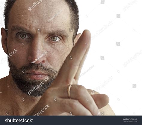 Man Points Finger Stock Photo Edit Now