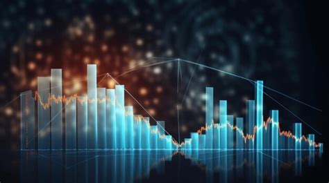 Premium Photo Graph On Black Chart Graph