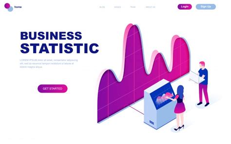 Premium Vector Modern Flat Cartoon Of Business Statistic
