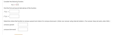 Solved Consider The Following Function F X 43x Find The