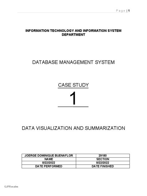 Week 1 Data Visualization And Summarization Pdf Analytics Predictive Analytics