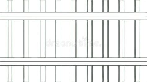 Simple Fence Illustration Representing Boundaries And Property Lines Vector Design Generative