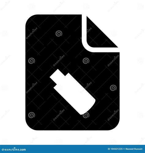 Folder Usb Glyphs Icon Stock Illustration Illustration Of Media 104431235