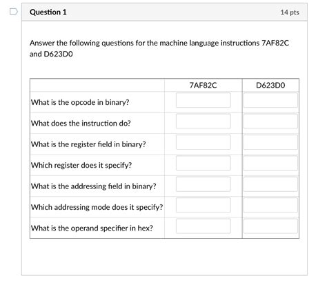 Solved Question Pts Answer The Following Questions For Chegg Com