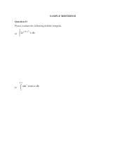 Definite Integrals And Sum Evaluation Midterm II Study Guide Course Hero