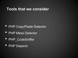 Code Analysis Tools For PHP PPTX Programming Languages Computing