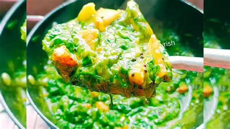 Palak Batata Recipe In Marathi Palak Recipe In Marathi Easy Tiffin