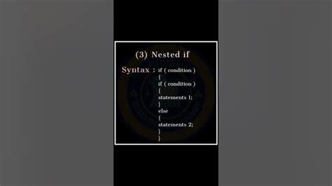 Types Of If Statements In C Language Statements Ifstatement Nestedif