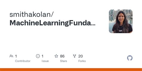 Github Smithakolan Machinelearningfundamentals