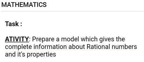 Prepare A Model Which Gives The Complete Information About Rational