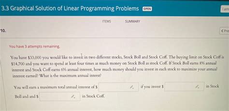 Solved Graphical Solution Of Linear Programming Problems Chegg
