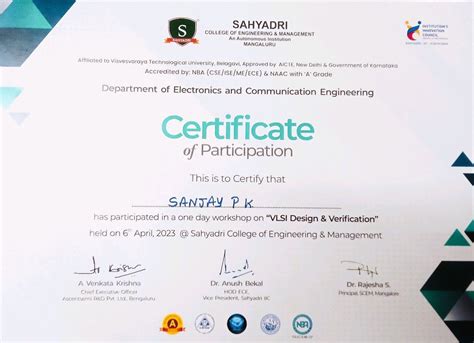 Vlsidesign Verification Professionaldevelopment Sanjay P K