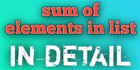 Sum Of Elements In Set Python Sum Teaching Data Structures