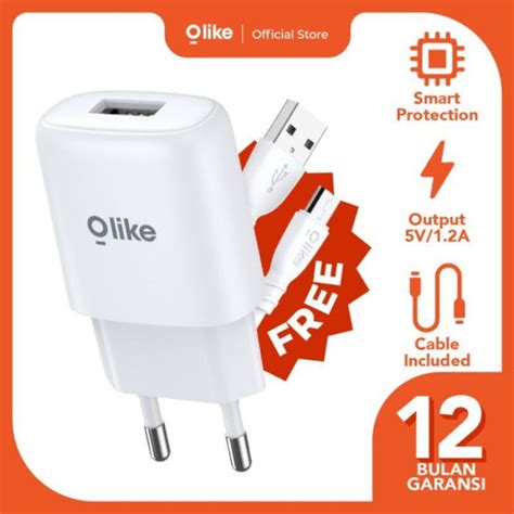 Olike C102 อะแดปเตอร์ชาร์จ 6w ฟรี สายเคเบิล Micro Usb Shopee Thailand