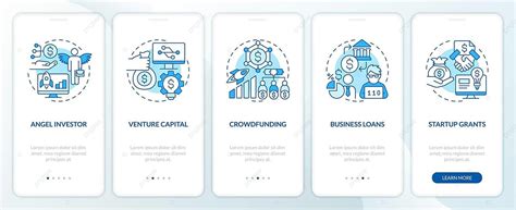 Blue Onboarding Mobile App Screen Funding Alternatives For Tech