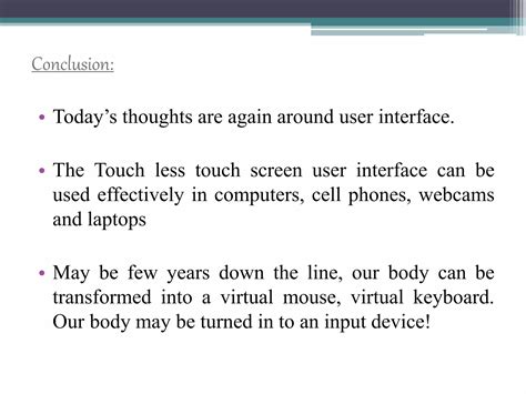 Touchless Touchscreen Technology Pptx Technology And Computing