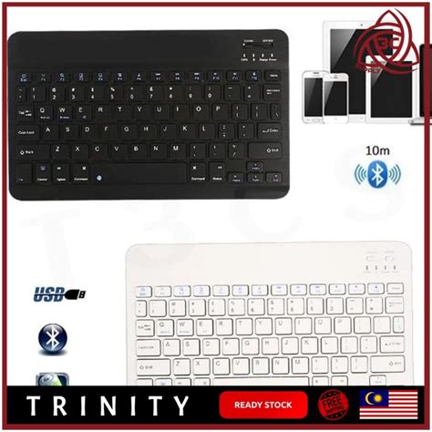 7 High Quality BT Bluetooth Mini Wireless Metal Slim Rechargeable Keyboard Shopee Malaysia