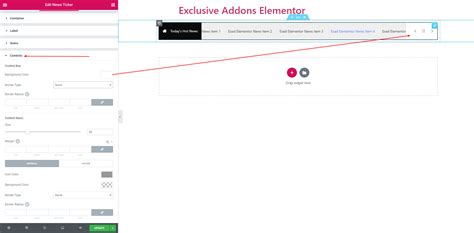 How To Configure Style News Ticker Widget With Elementor Exclusive Addons