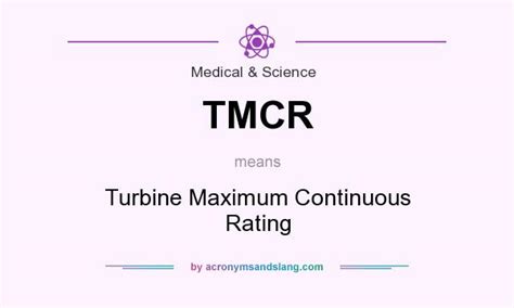TMCR Turbine Maximum Continuous Rating In Medical Science By AcronymsAndSlang Com
