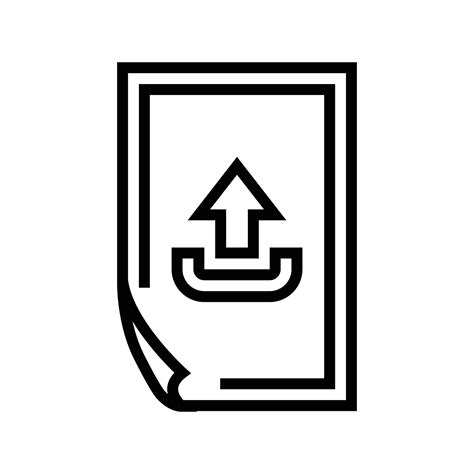 Upload Paper Document Line Icon Vector Illustration 20376456 Vector Art At Vecteezy