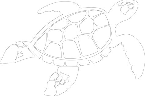 Sea Turtle Outline Silhouette 38485004 Vector Art At Vecteezy