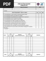 Fire Extinguisher Checklist | PDF | Equipment | Safety