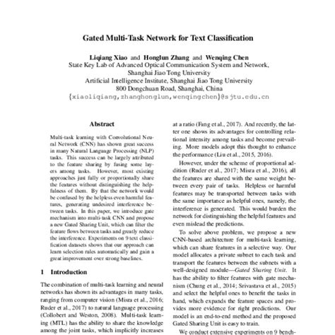 Gated Multi Task Network For Text Classification Acl Anthology