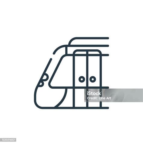 대중 교통 개념에서 지하철 아이콘 벡터 지하철 편집 가능한 스트로크의 얇은 선 그림 웹 및 모바일 앱 로고 인쇄 미디어에 사용하기위한 지하철 선형 기호 교통에 대한 스톡