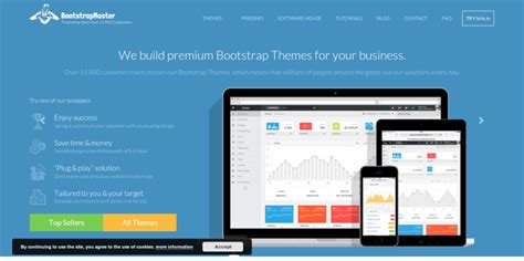 Top 10 Resources For Bootstrap Themes Business Technology And