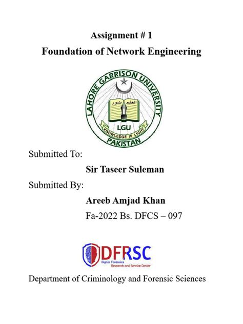 Networking Assignment Areeb Pdf Internet Protocols Data