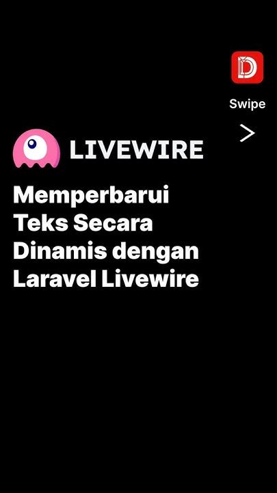 Memperbarui Teks Secara Dinamis Dengan Laravel Livewire Shorts Youtube