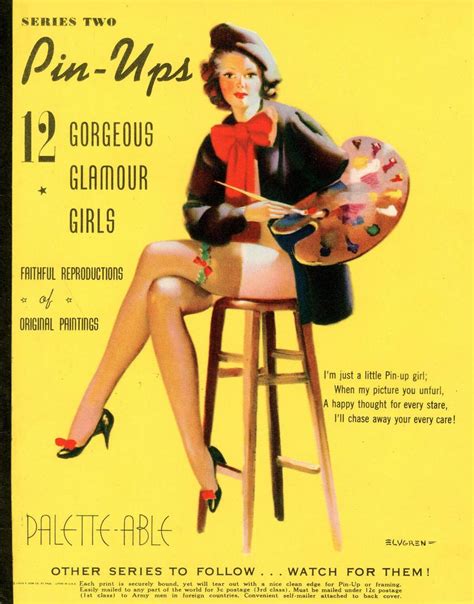 Original 1940s Pin Ups 12 Gorgeous Glamour Girls By Elvgren Complete W