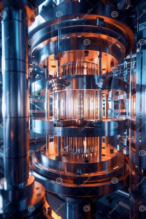 Intricate Quantum Processor Unit Inside a High-tech Research Facility. Advanced Technology and ...