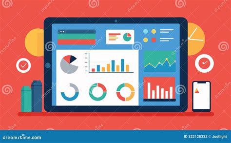 Displaying Dashboard Visualizing Data Metrics On Dark Screen With