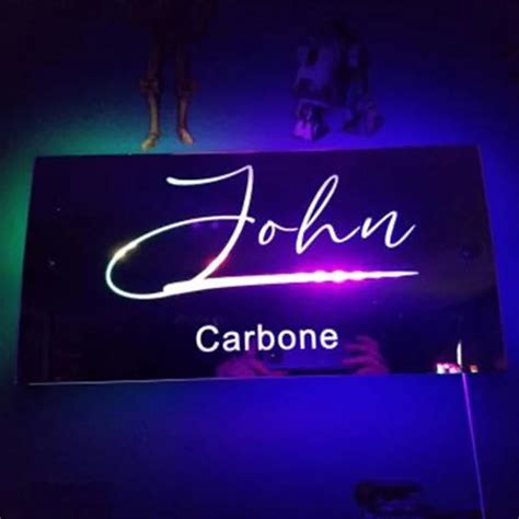 Personalized Name Led Neon Mirror Custom Illuminated Name Mirror Sign Coolest Bedroom