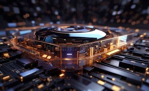 Digital Data Technology Cyber Concept Generative Ai Illustration Stock Illustration