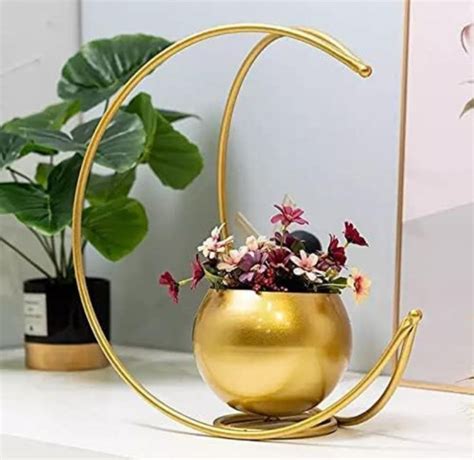 Plain Polished Brass Moon Urli Flower Stand For Decoration At Best Price In Moradabad