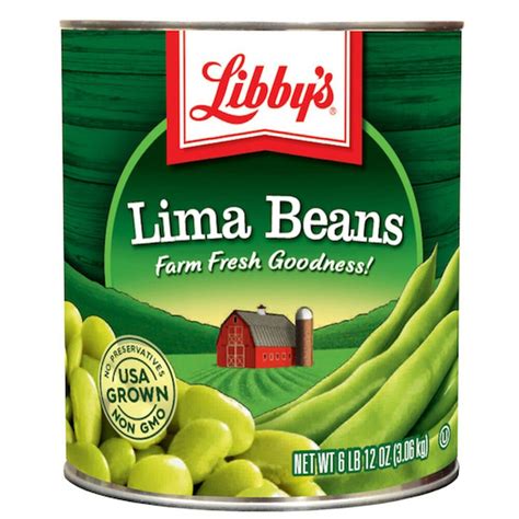 Libbys Fancy Lima Beans 108 Ounce 6 Per Case