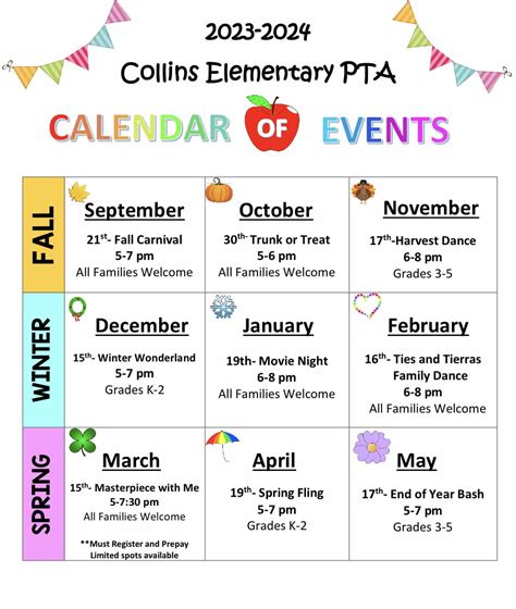 The Collins Pta Has Exciting Hillard Collins Elementary