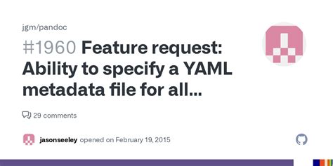 Feature Request Ability To Specify A Yaml Metadata File For All Reader Types Issue