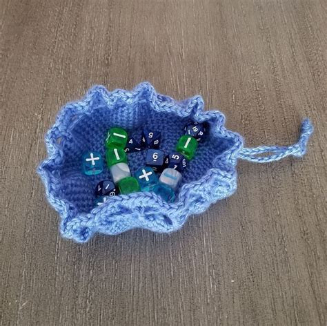 Flat Drawstring Bag Crochet Pattern Pdf Digital Download Crochet