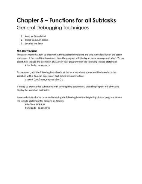 Intro To Programming Summary Problem Solving With C Chapter 5