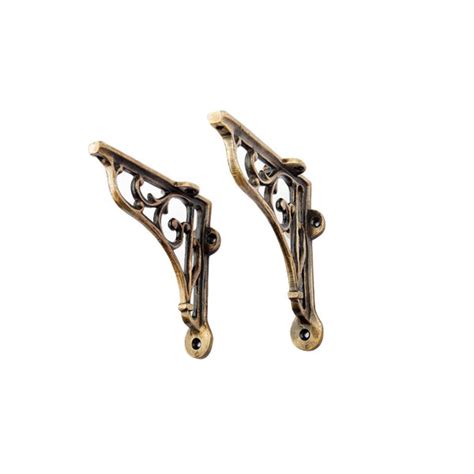 Bandm Victorian Scroll Shelf Brackets 9x6 Inch Bracket Antique Brass
