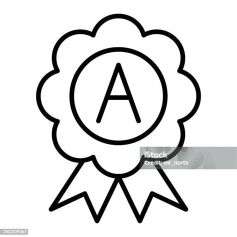 얇은 선 스타일의 수상 아이콘 벡터 일러스트 레이 션 그래픽 디자인 1위에 대한 스톡 벡터 아트 및 기타 이미지 1위 개념